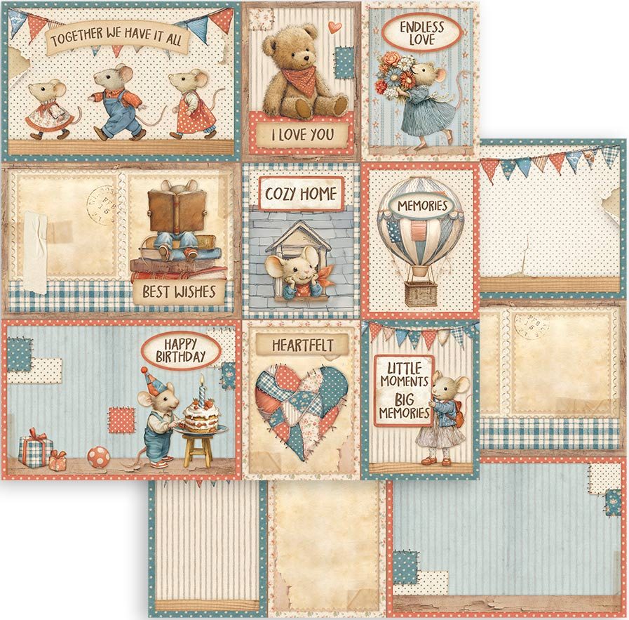 Stamperia Family 12x12 Paper - ASSORTED CARDS (SBB1121)